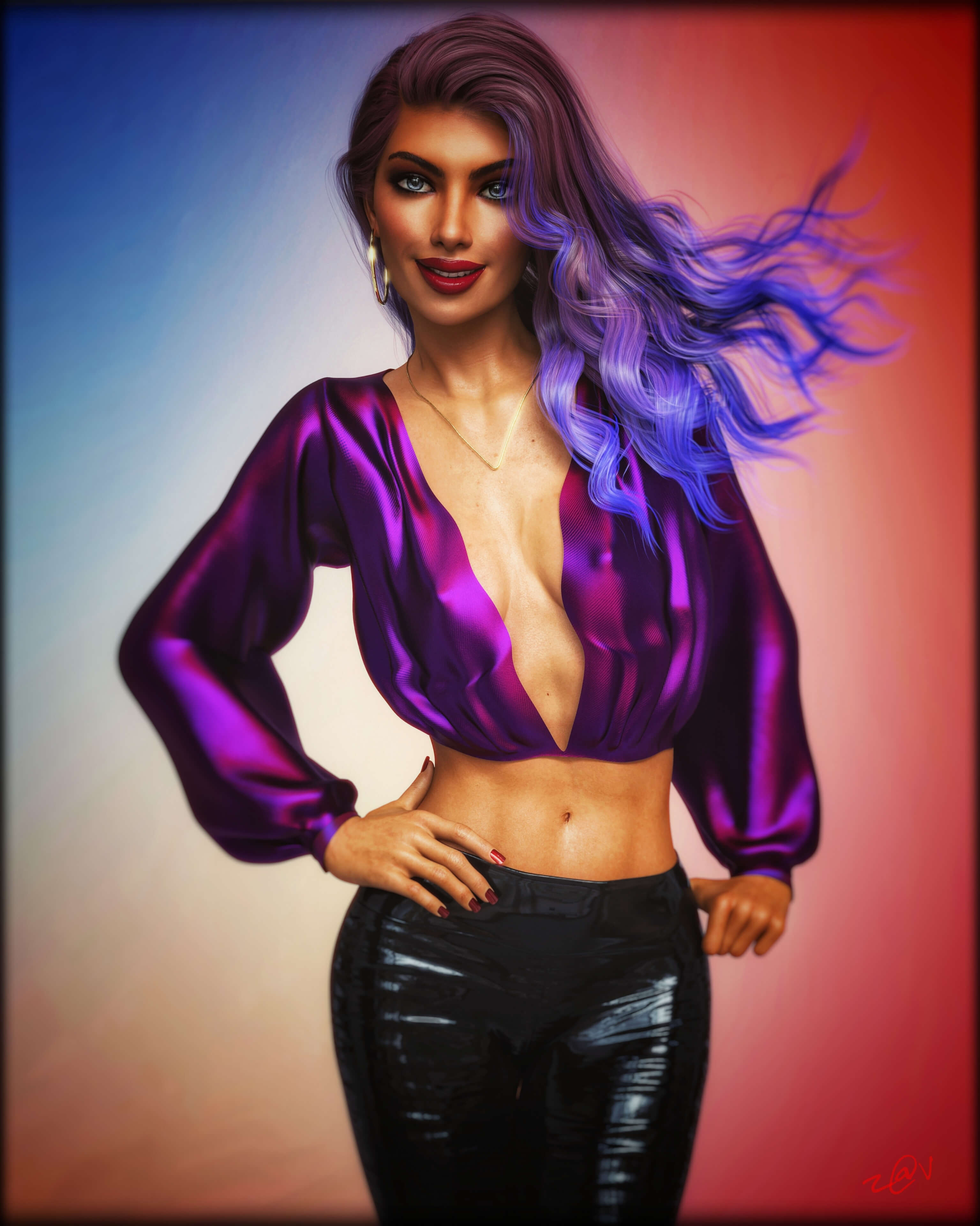 Jess 3D Render, Digital Art by Zavciu