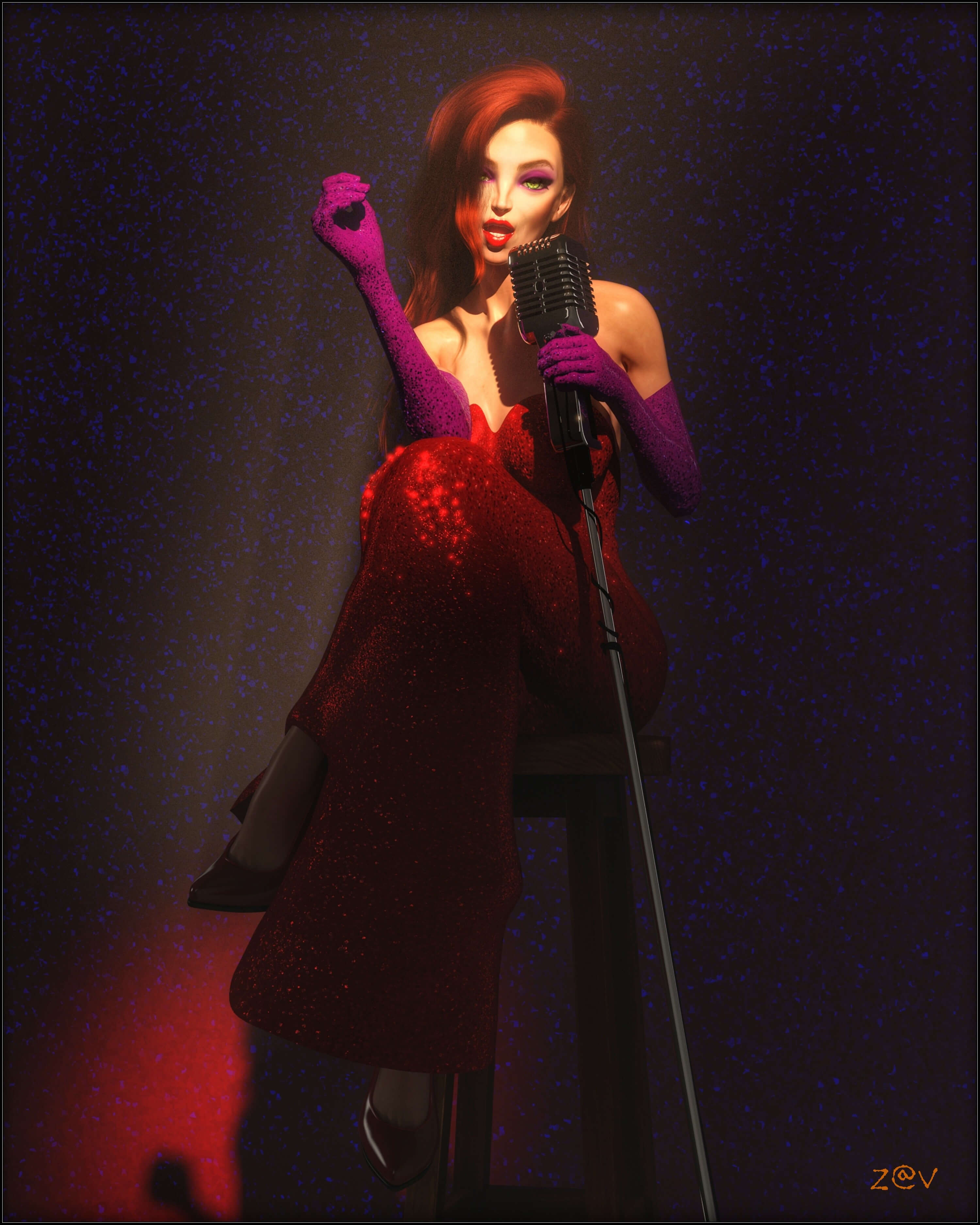 Jessica 2 3D Render, Digital Art by Zavciu