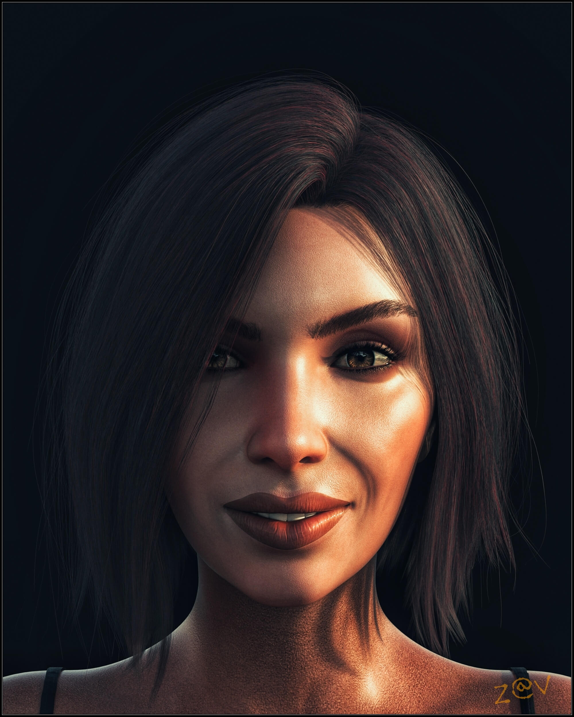 Katy 3D Render, Digital Art by Zavciu