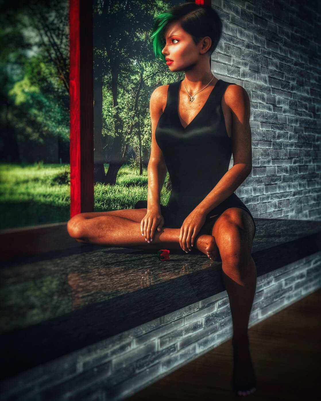 Miss U 3D Render, Digital Art by Zavciu