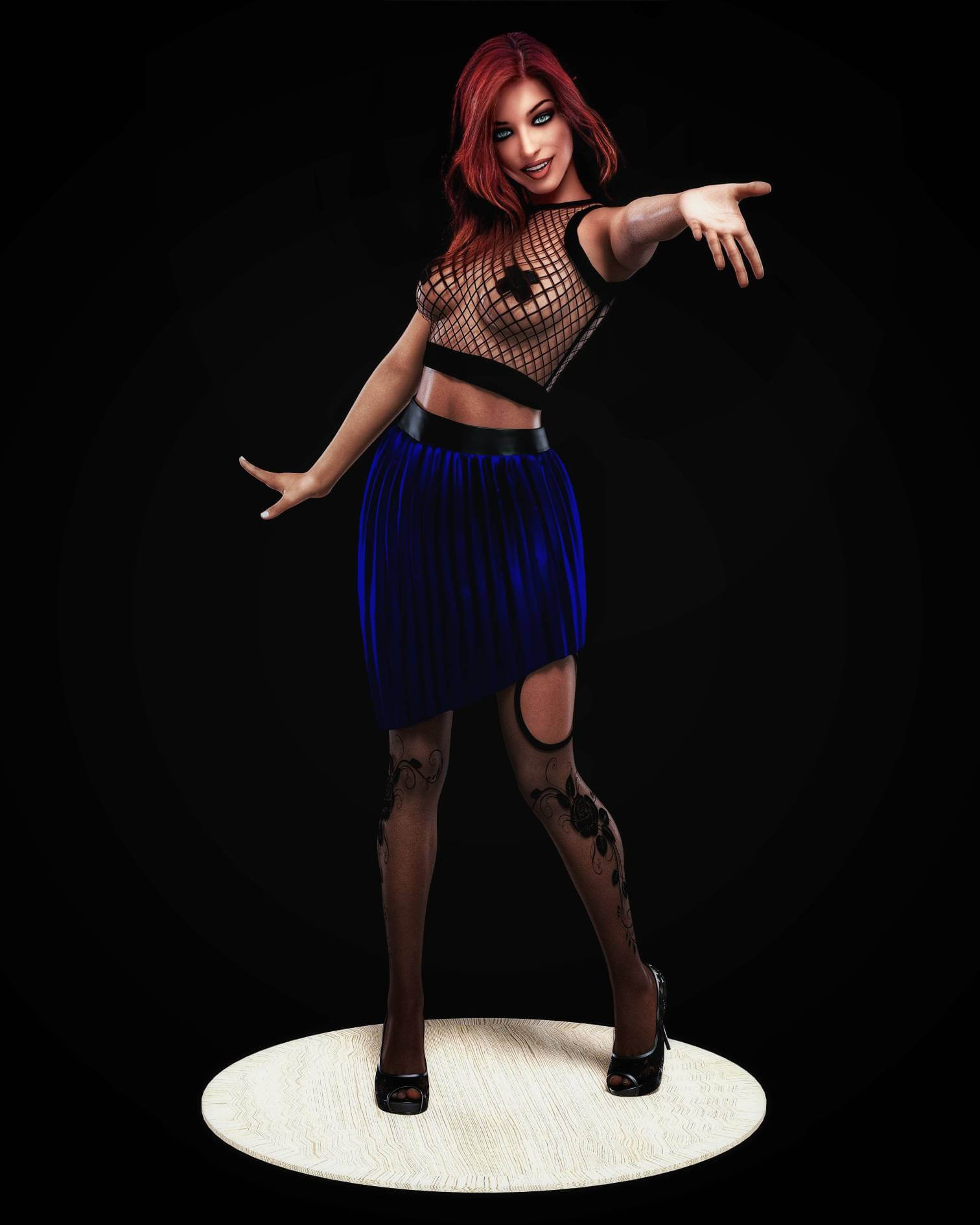 Pinup Girl 3d Render Renderhub Gallery