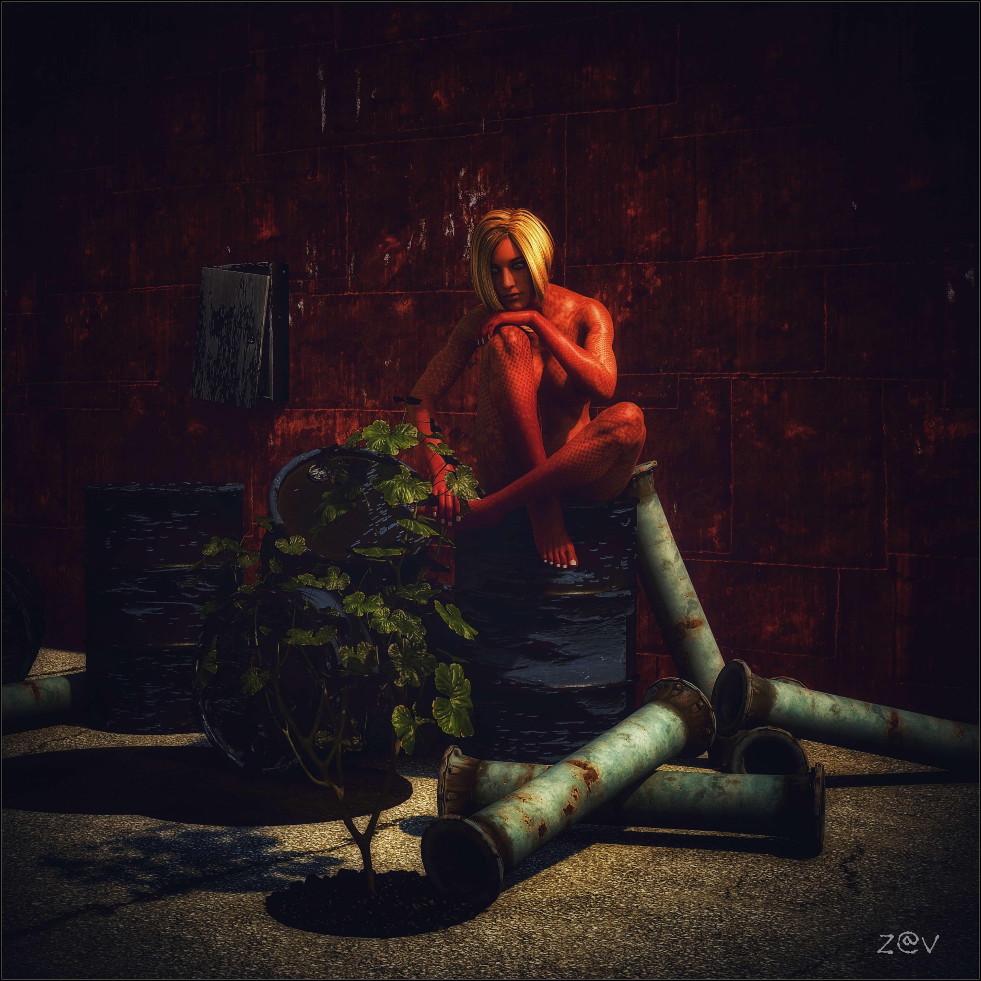 Post-Apo 3D Render, Digital Art by Zavciu