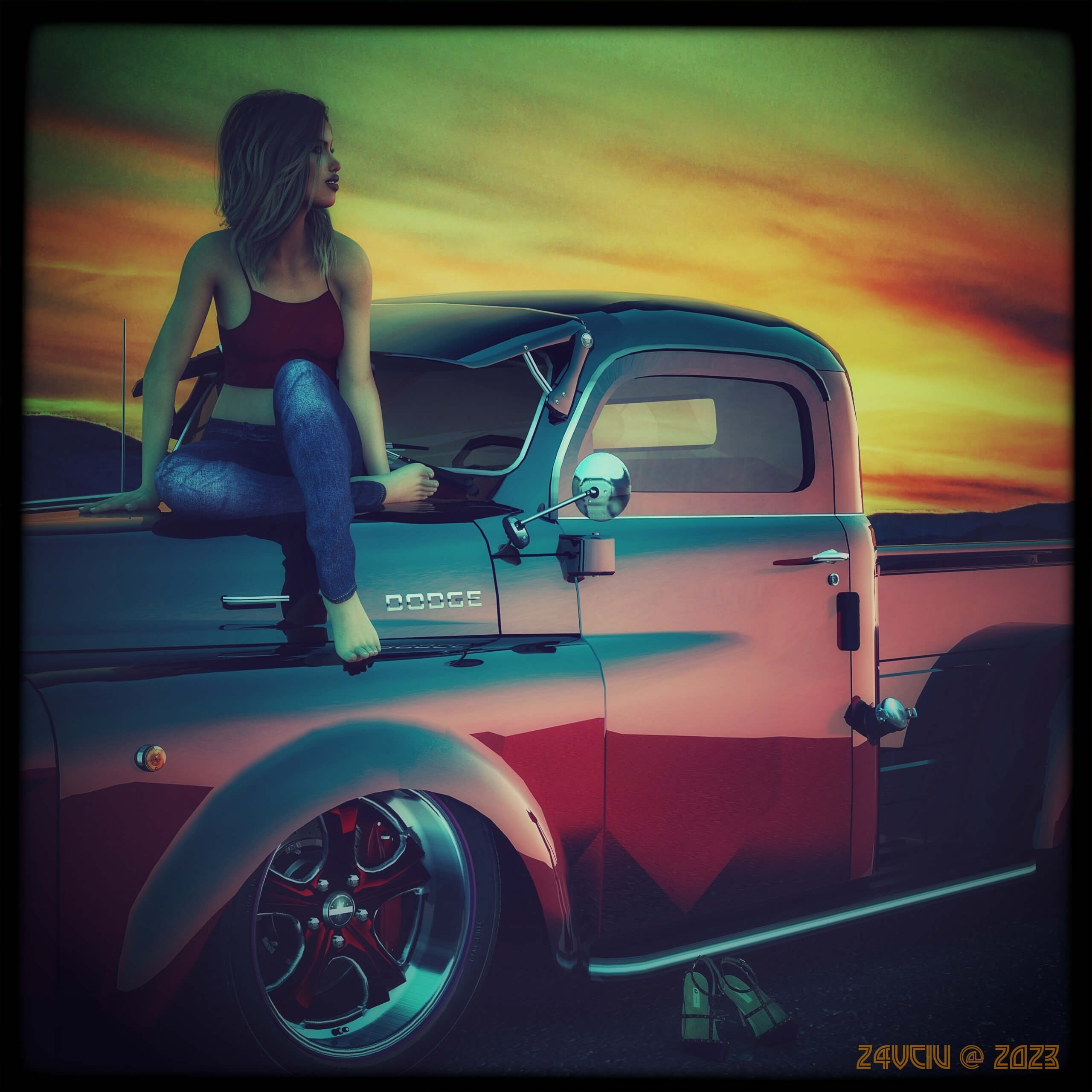 Sunset mood ... 3D Render, Digital Art by Zavciu