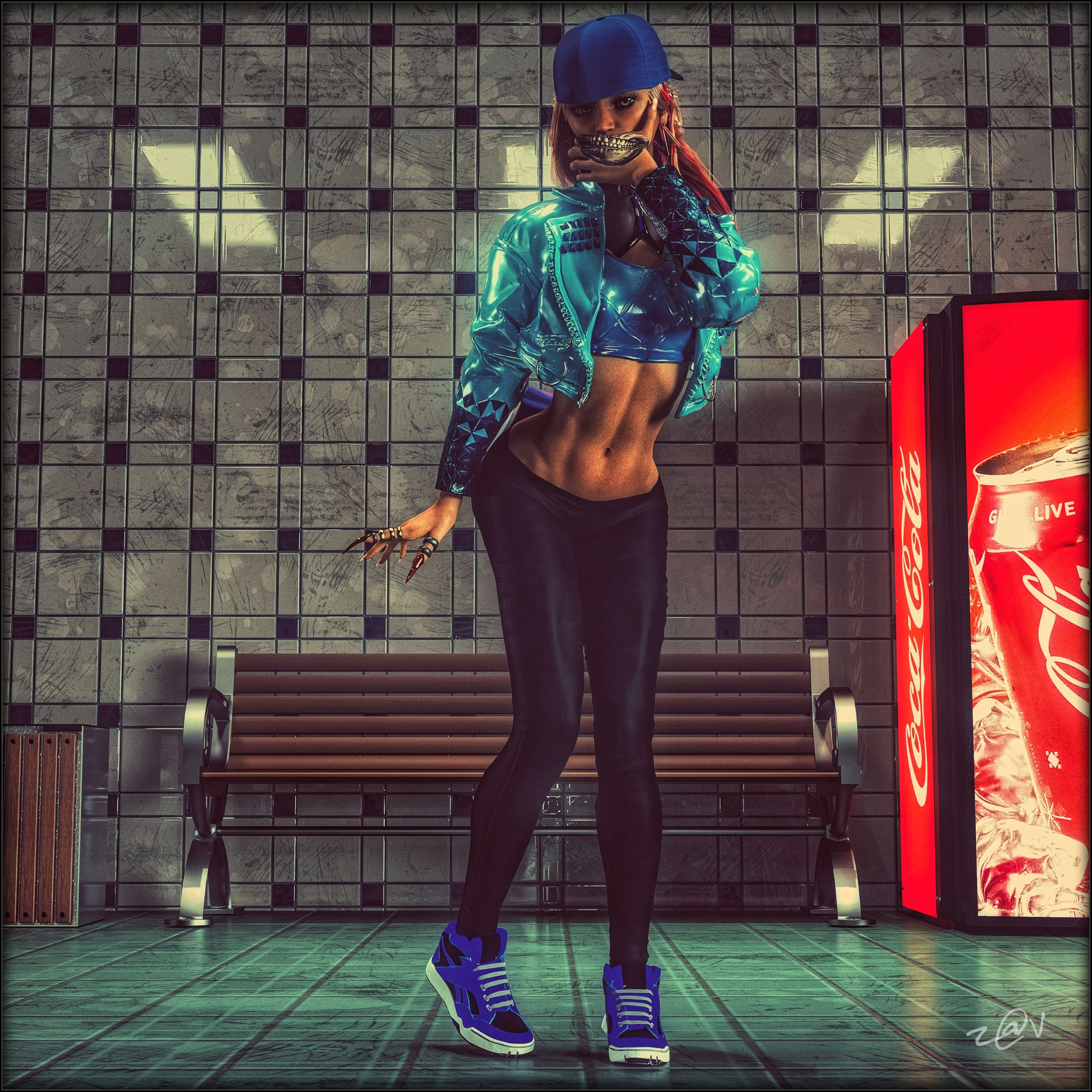 The Subway 3D Render, Digital Art by Zavciu