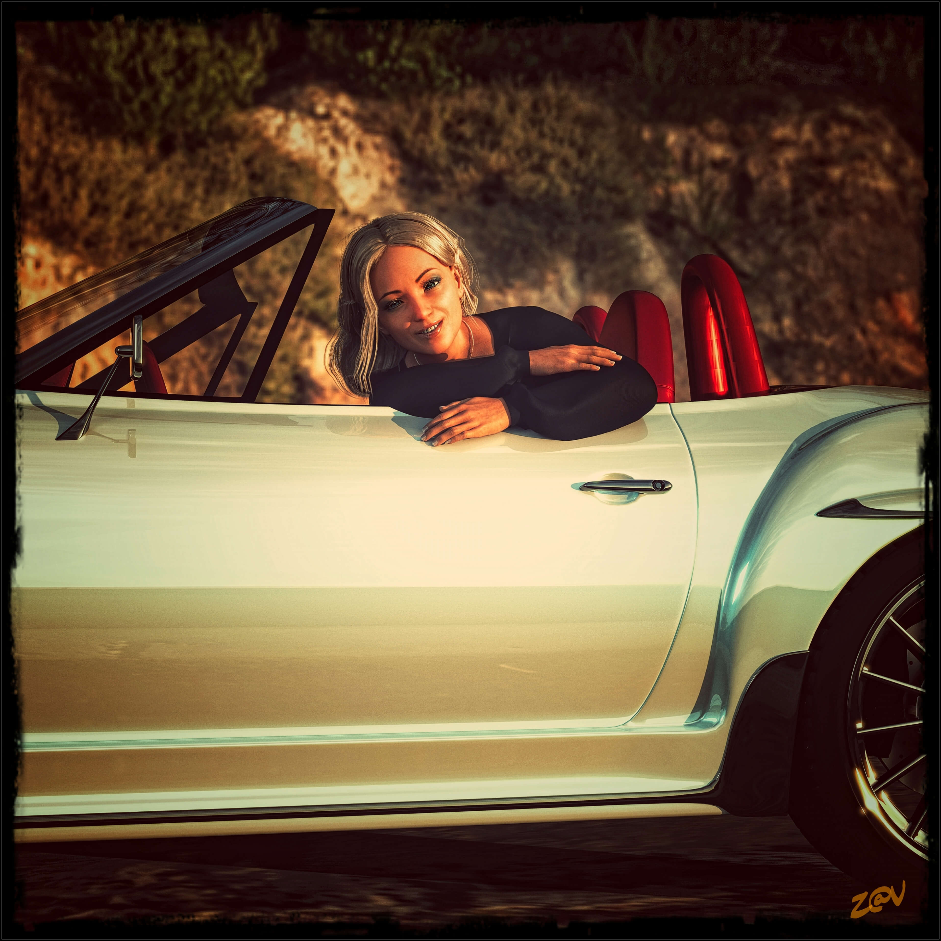 Weekend ride 3D Render, Digital Art by Zavciu