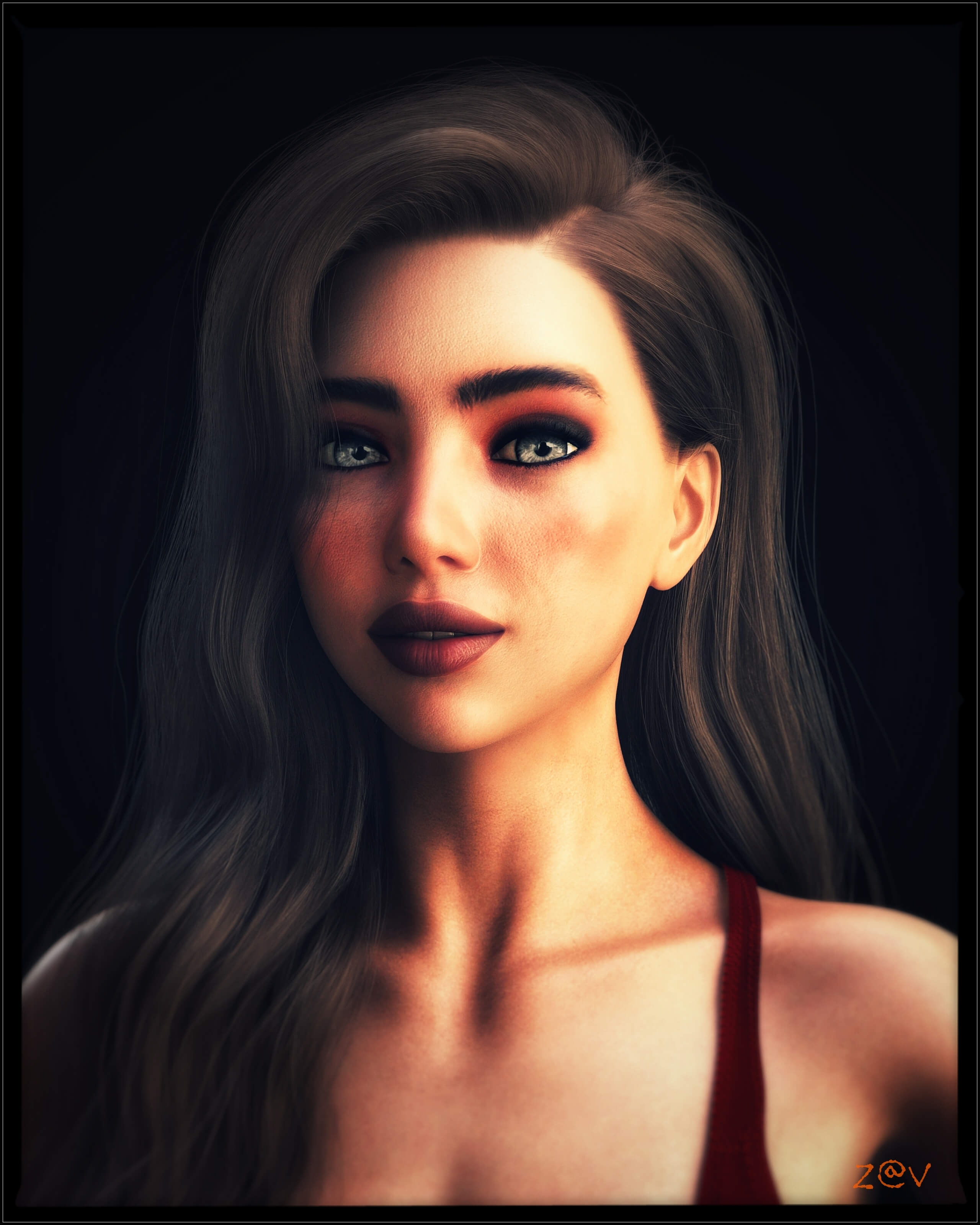 Zuza 3D Render, Digital Art by Zavciu