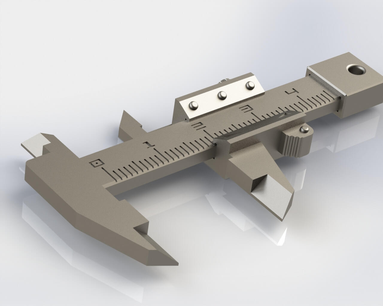 Mini Vernier Caliper 3D Model by zayuti