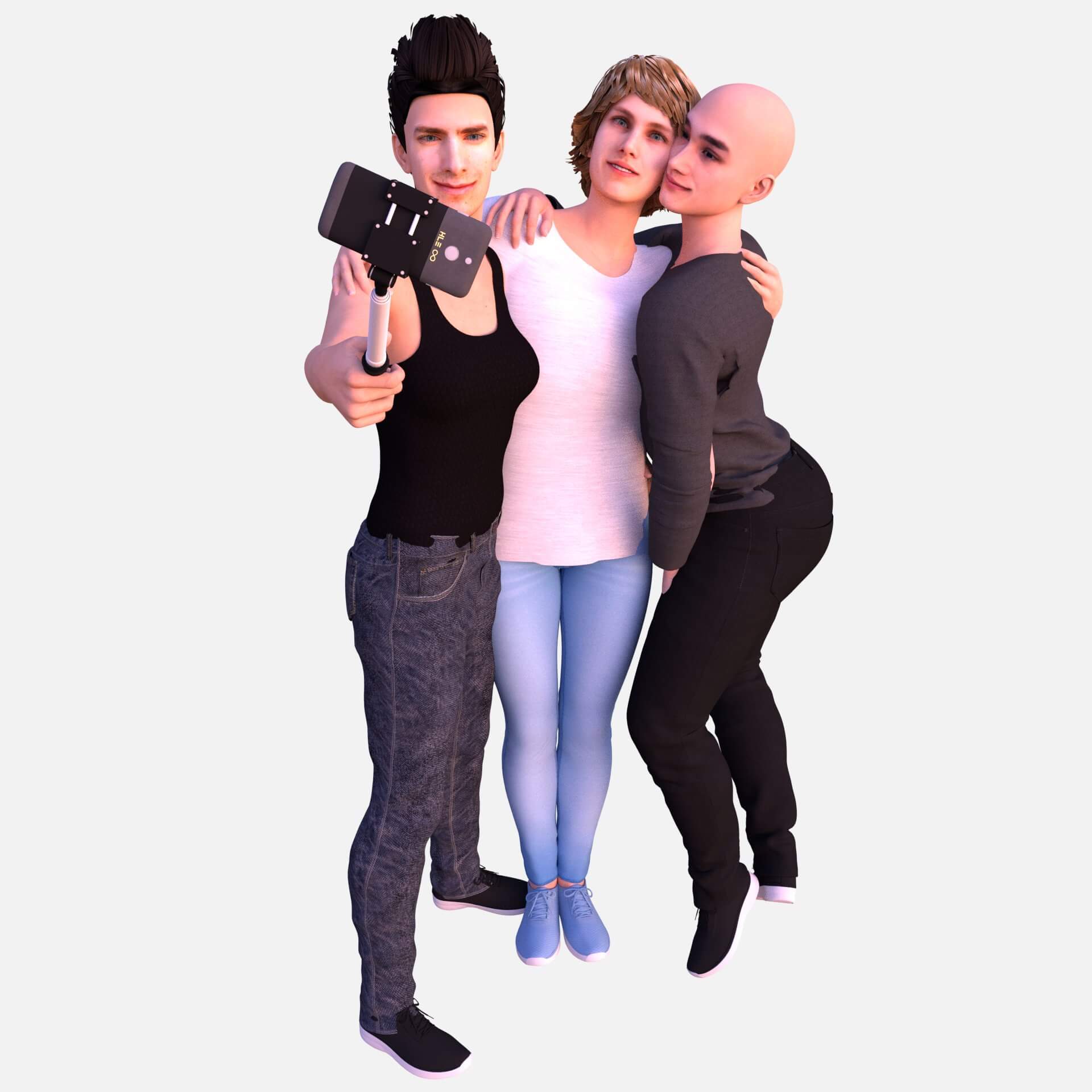 Androgynous Set Two for Gen 8 and 8.1 Female - Daz Content by zcnaipowered