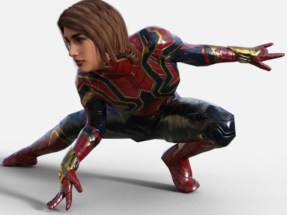 Female Spiderman and SpiderGwen Poses Spiderverse Pose Set - Daz ...