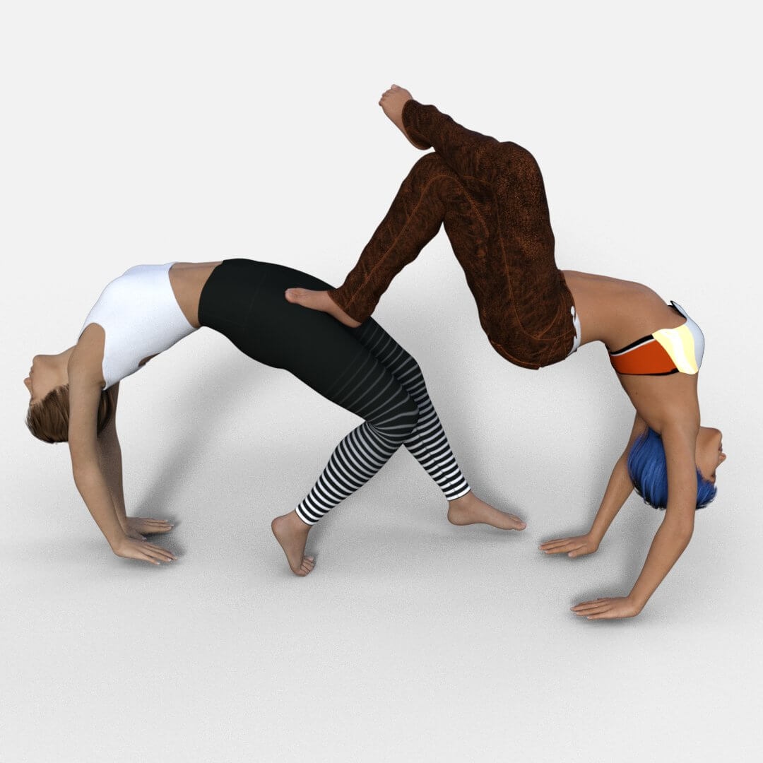 Two People Pose Set Nine - Daz Content by zcnaipowered