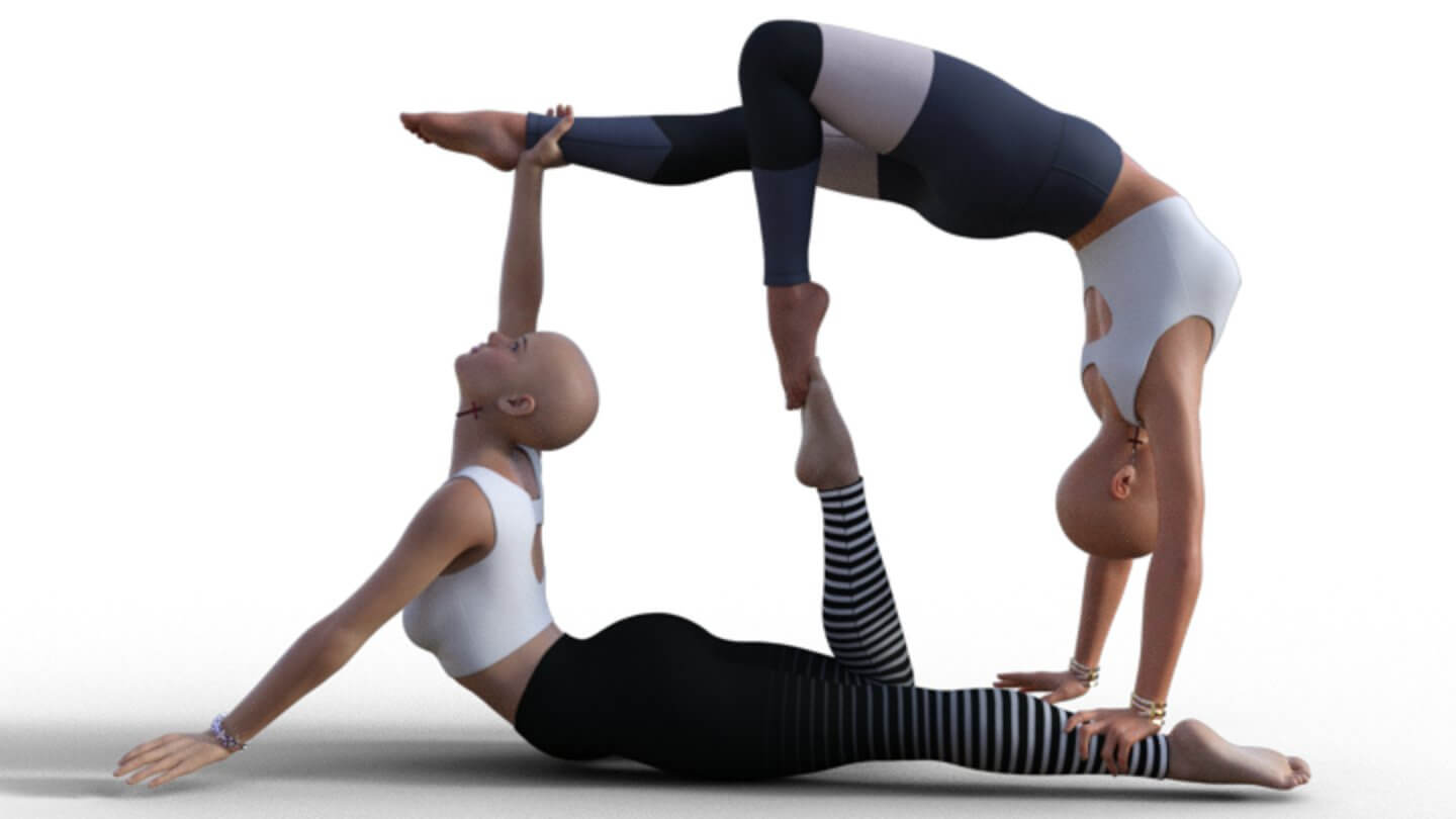 Two People Pose Set One - Daz Content by zcnaipowered