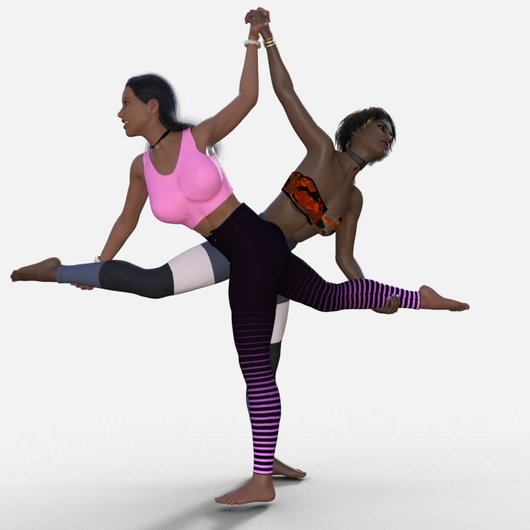 Two People Pose Set Three - Daz Content by zcnaipowered