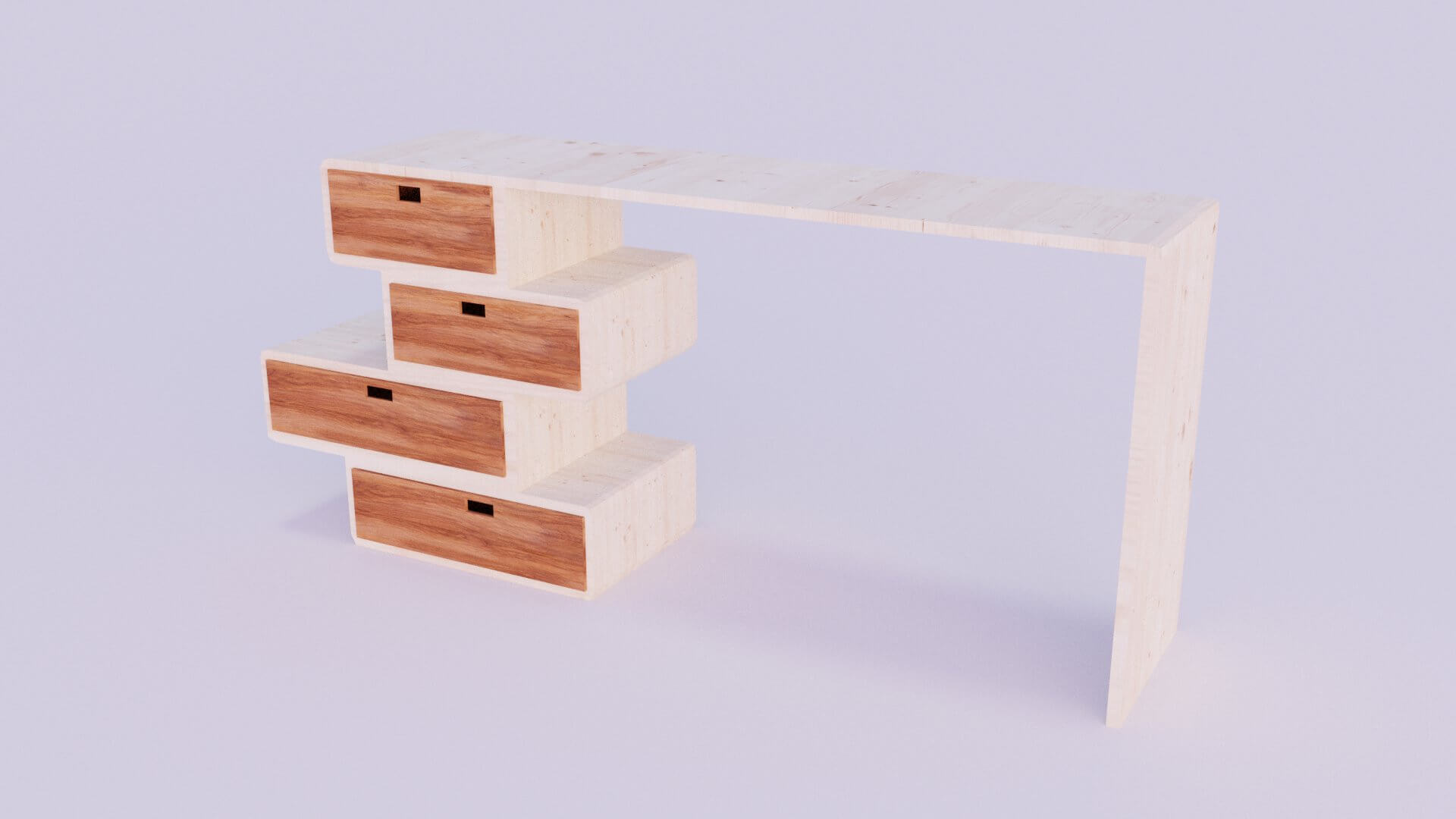Study Table Set One - 3D Model by ZCNarchitecture