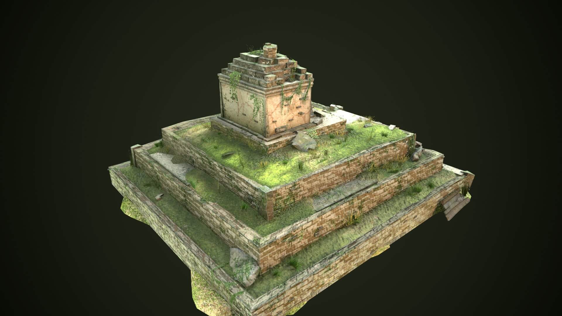 Aztec Maya Inca Tikal Pyramid Temple - 3D Model by Zelad