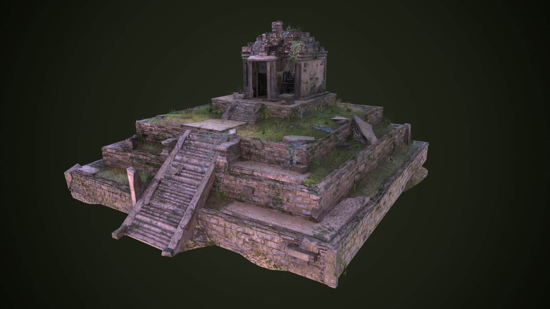 Aztec Maya Inca Tikal Pyramid Temple - 3D Model by Zelad