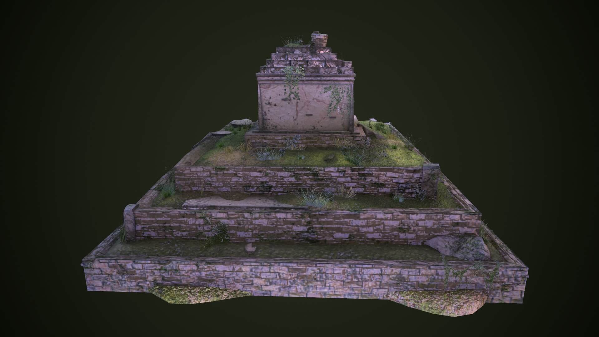 Aztec Maya Inca Tikal Pyramid Temple - 3D Model by Zelad