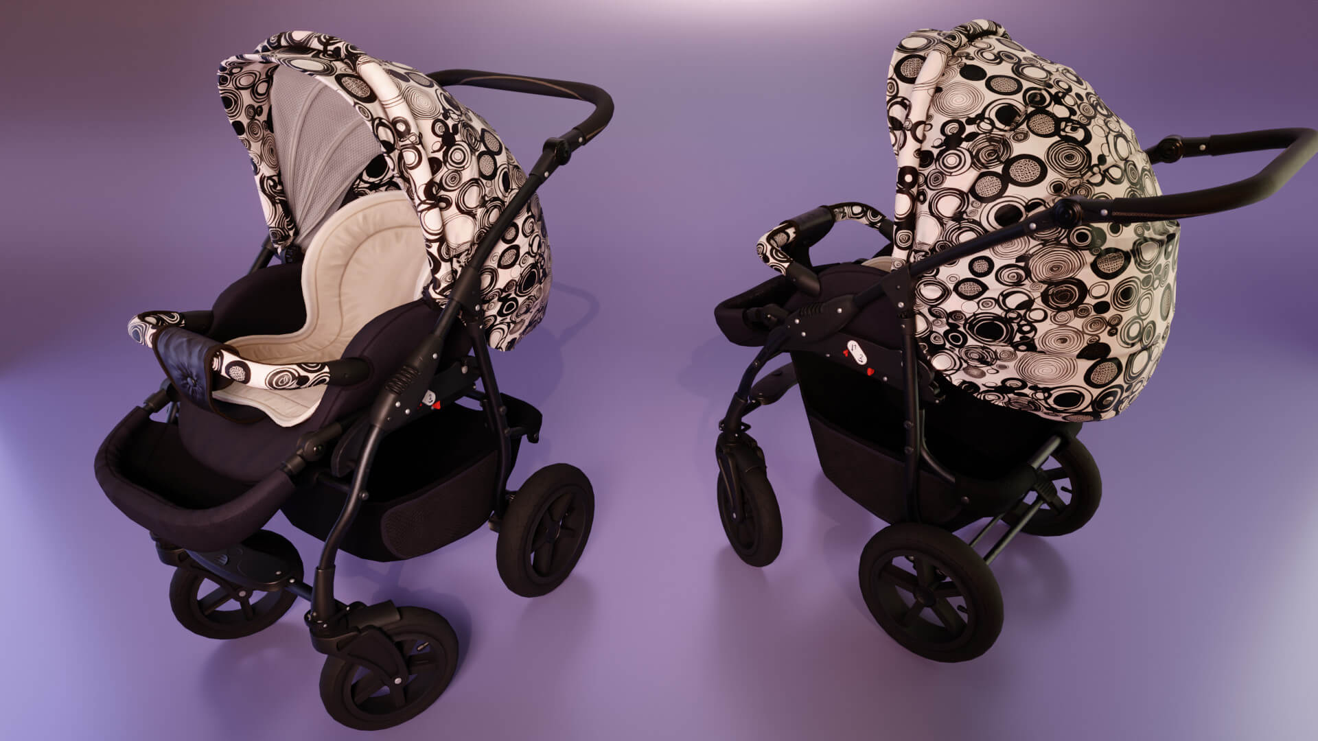 Baby Stroller Pram - 3D Model by Zelad