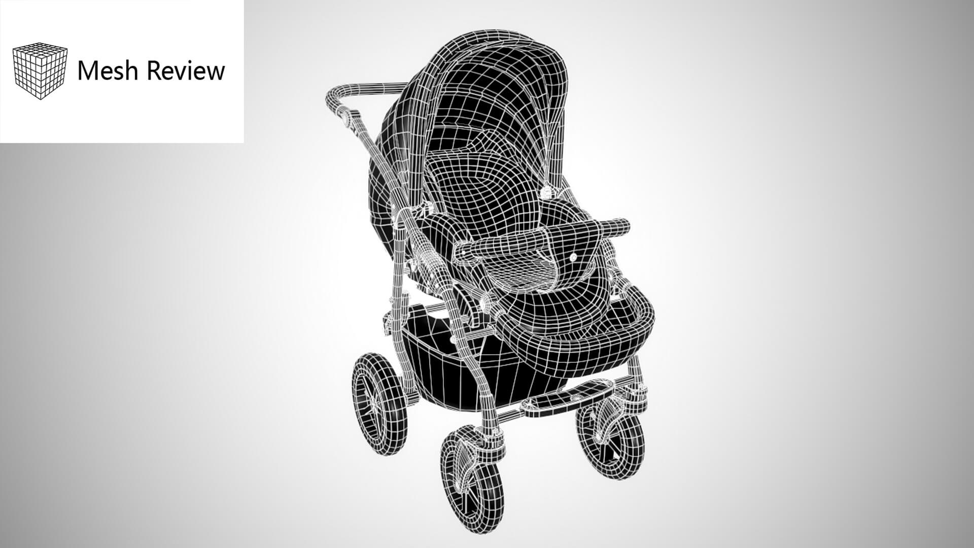 Baby Stroller Pram - 3D Model by Zelad