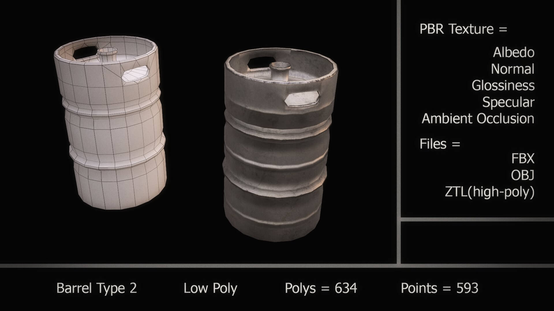 Barrel Pack - 3D Model by Zelad