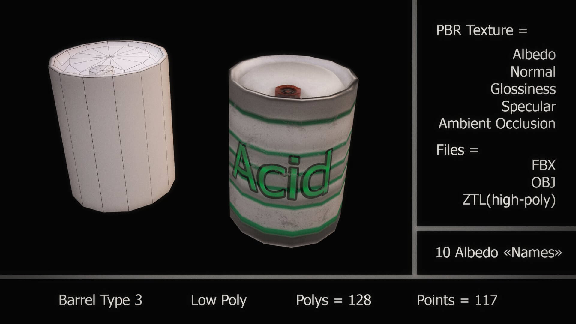 Barrel Pack - 3D Model by Zelad