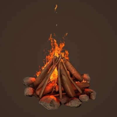 Campfire - Free 3D Model by Zelad