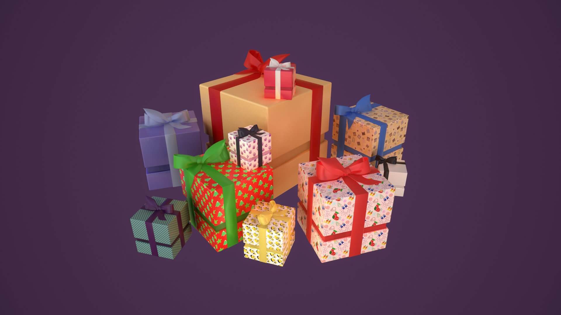 Gift Box Present Box - 3D Model by Zelad