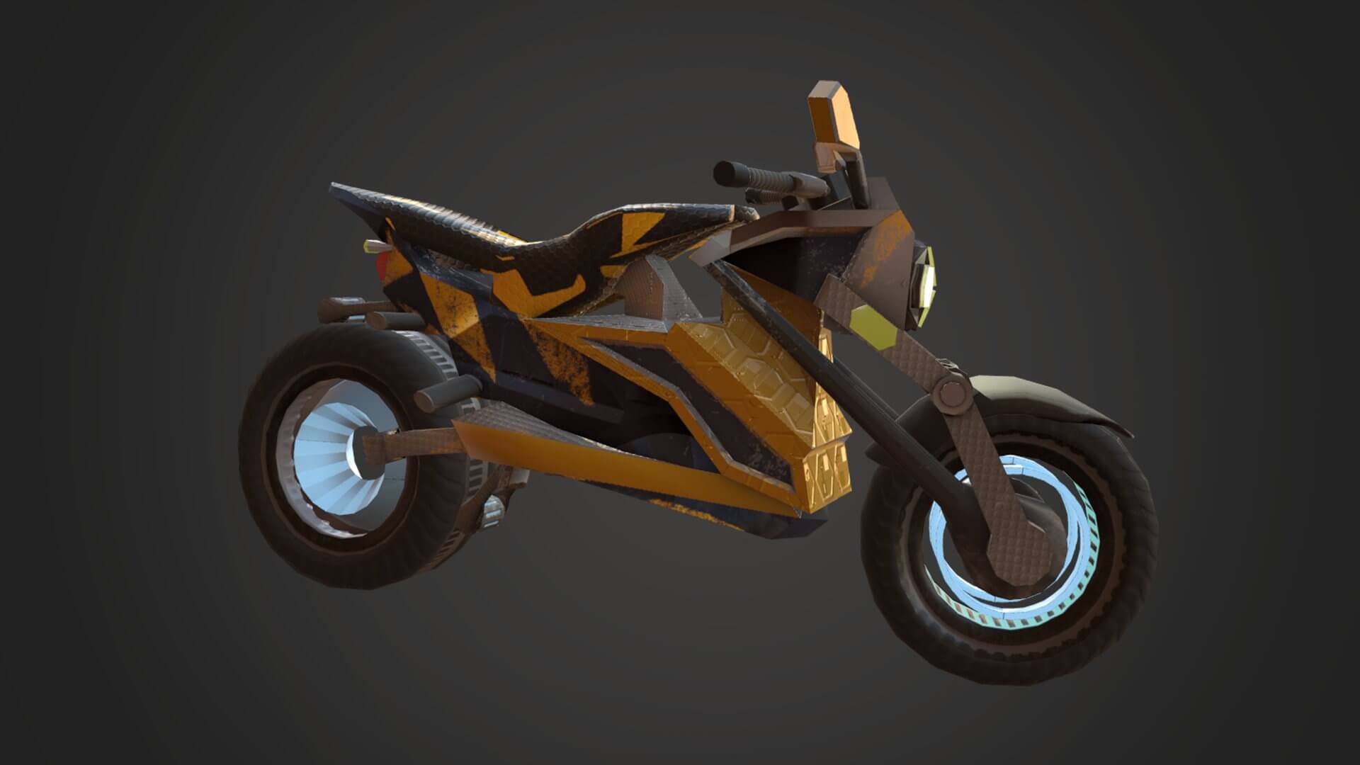 Motorcycle Fantasy Bee Style - 3D Model by Zelad