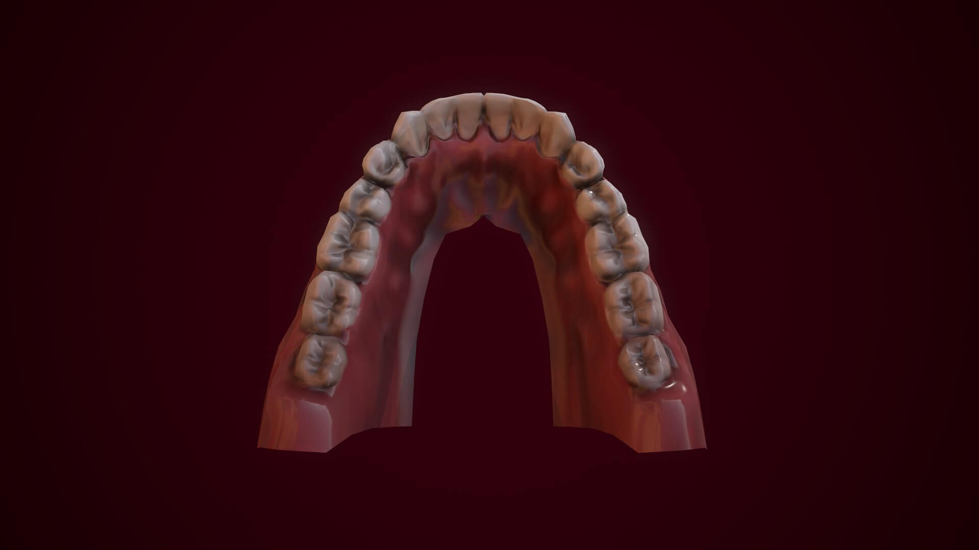 Mouth with Teeth For Game Character - 3D Model by Zelad