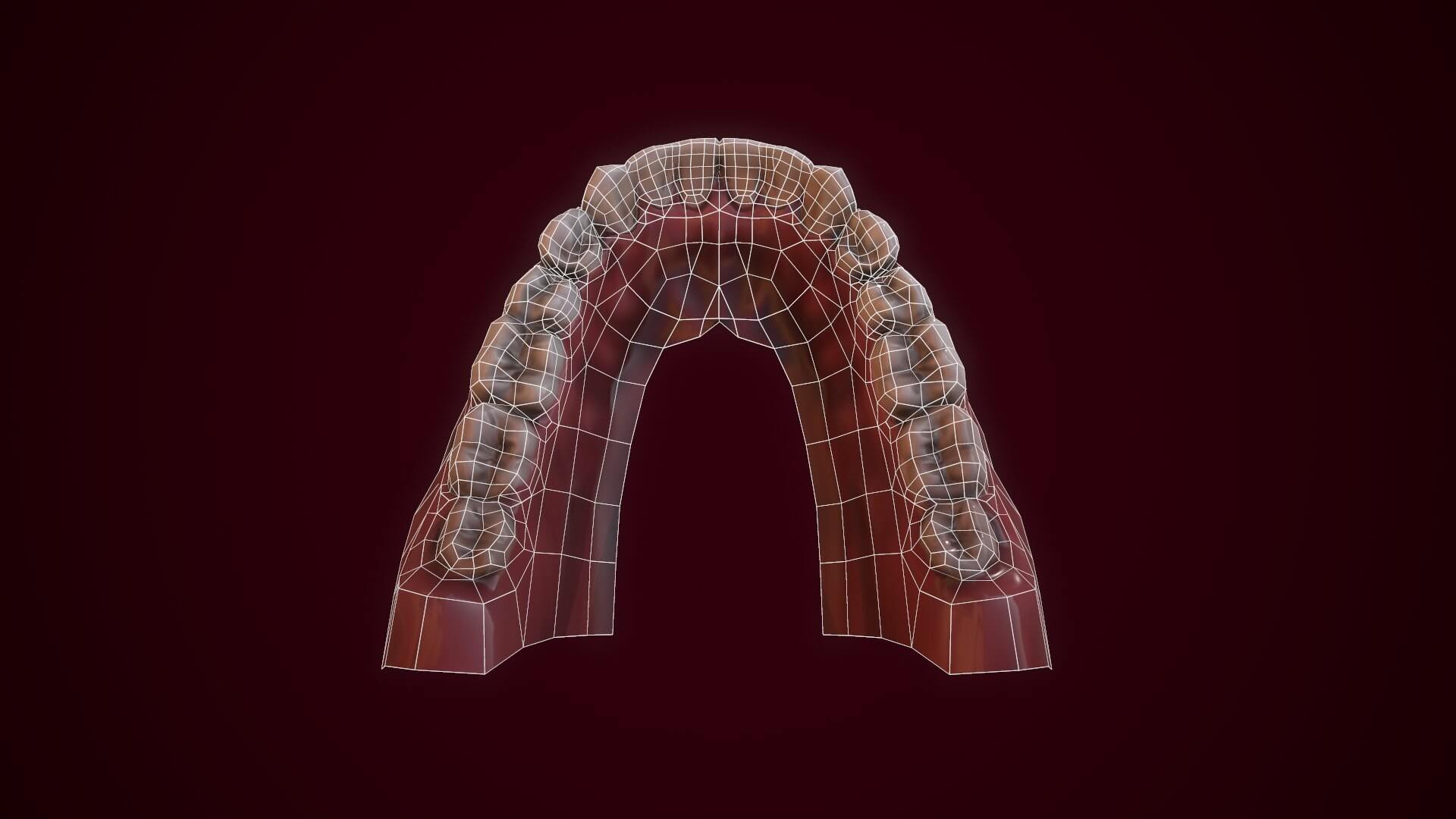 Mouth with Teeth For Game Character - 3D Model by Zelad