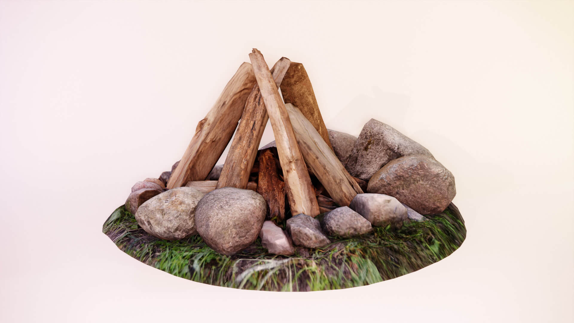 Realistic Campfire - 3D Model by Zelad