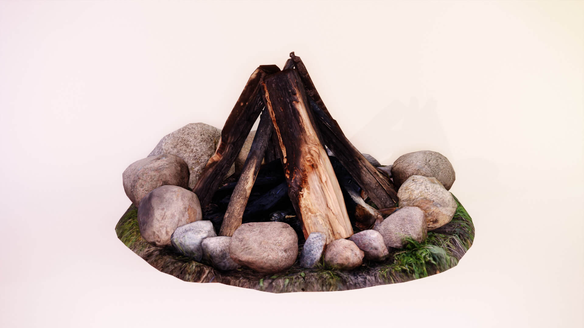 Realistic Campfire - 3D Model by Zelad