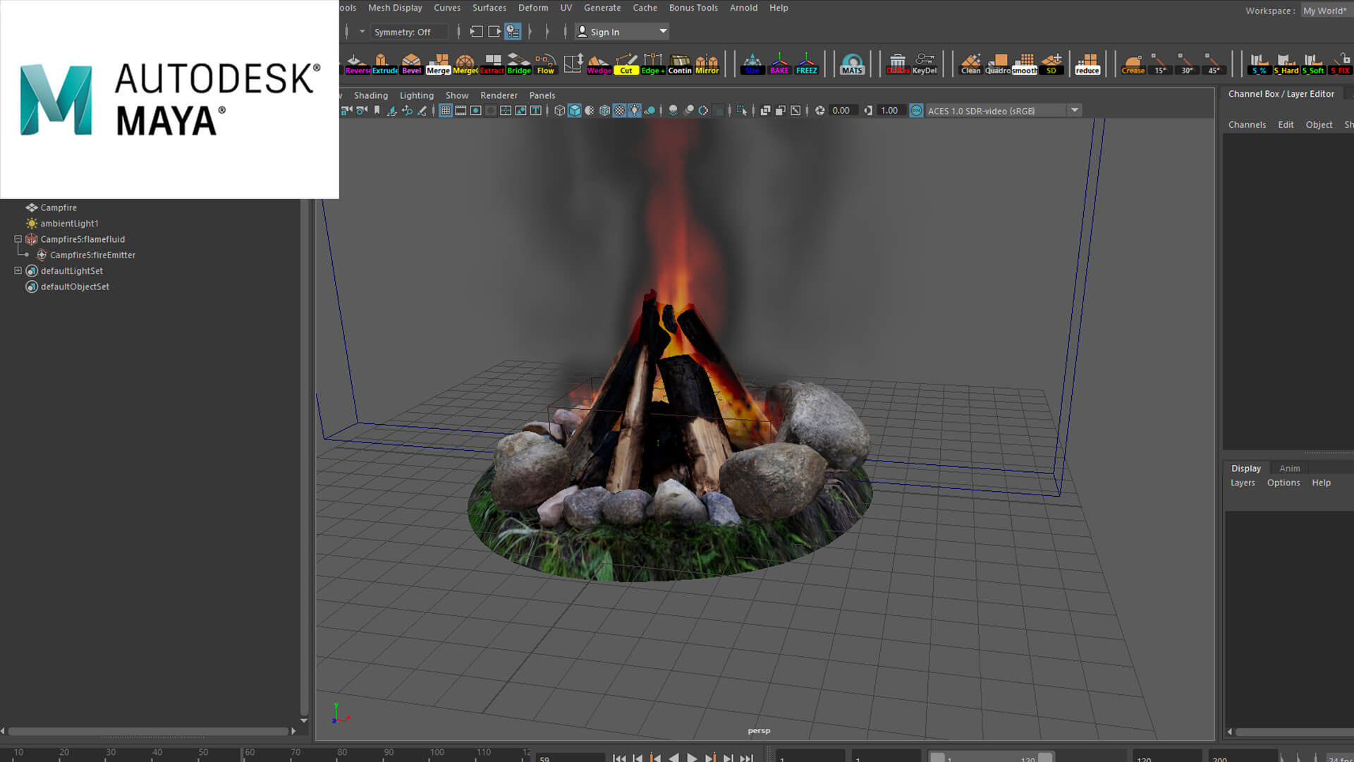 Realistic Campfire - 3D Model by Zelad