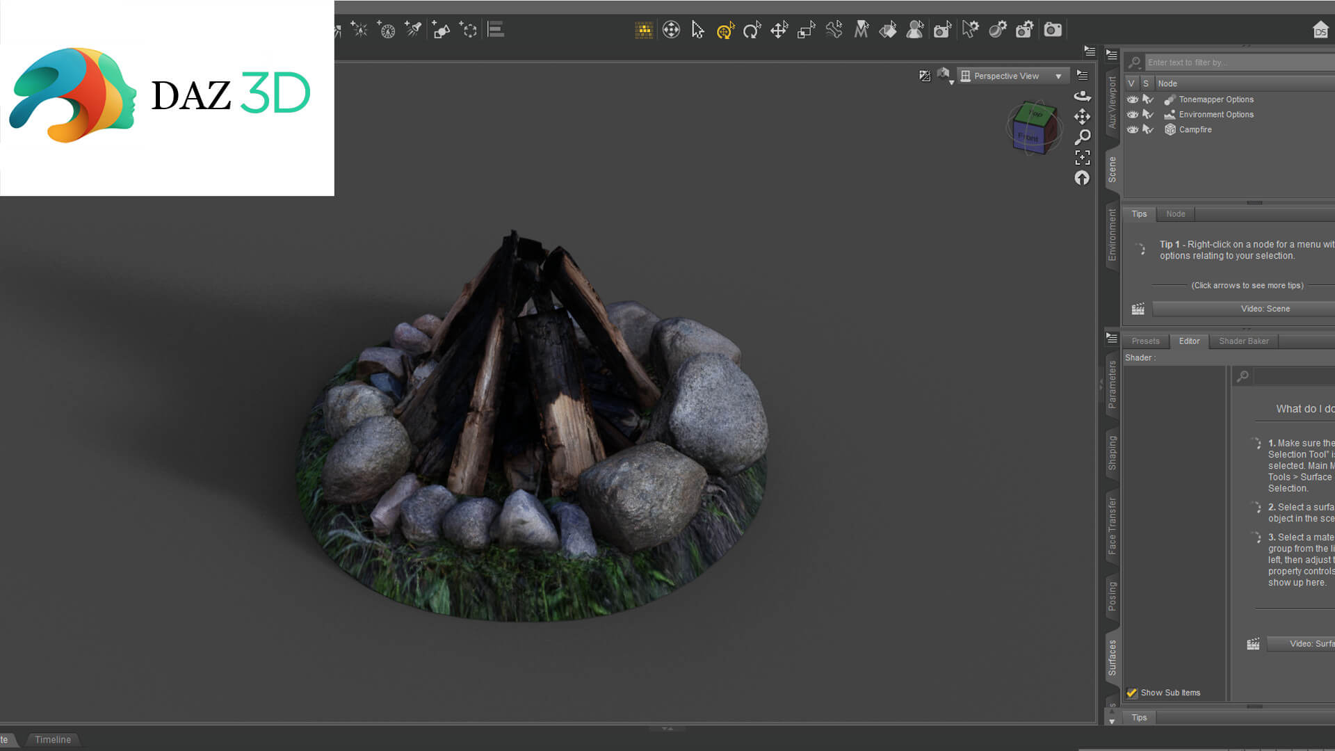Realistic Campfire - 3D Model by Zelad
