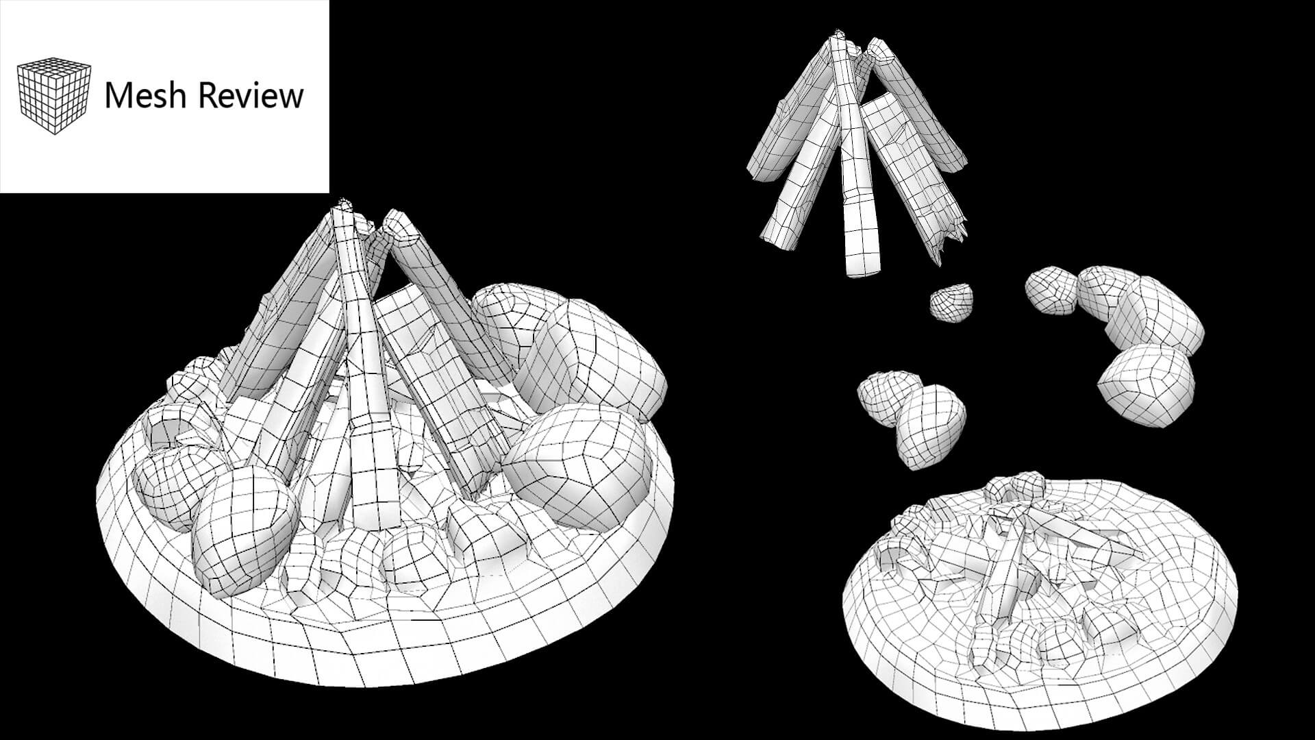 Realistic Campfire - 3D Model by Zelad
