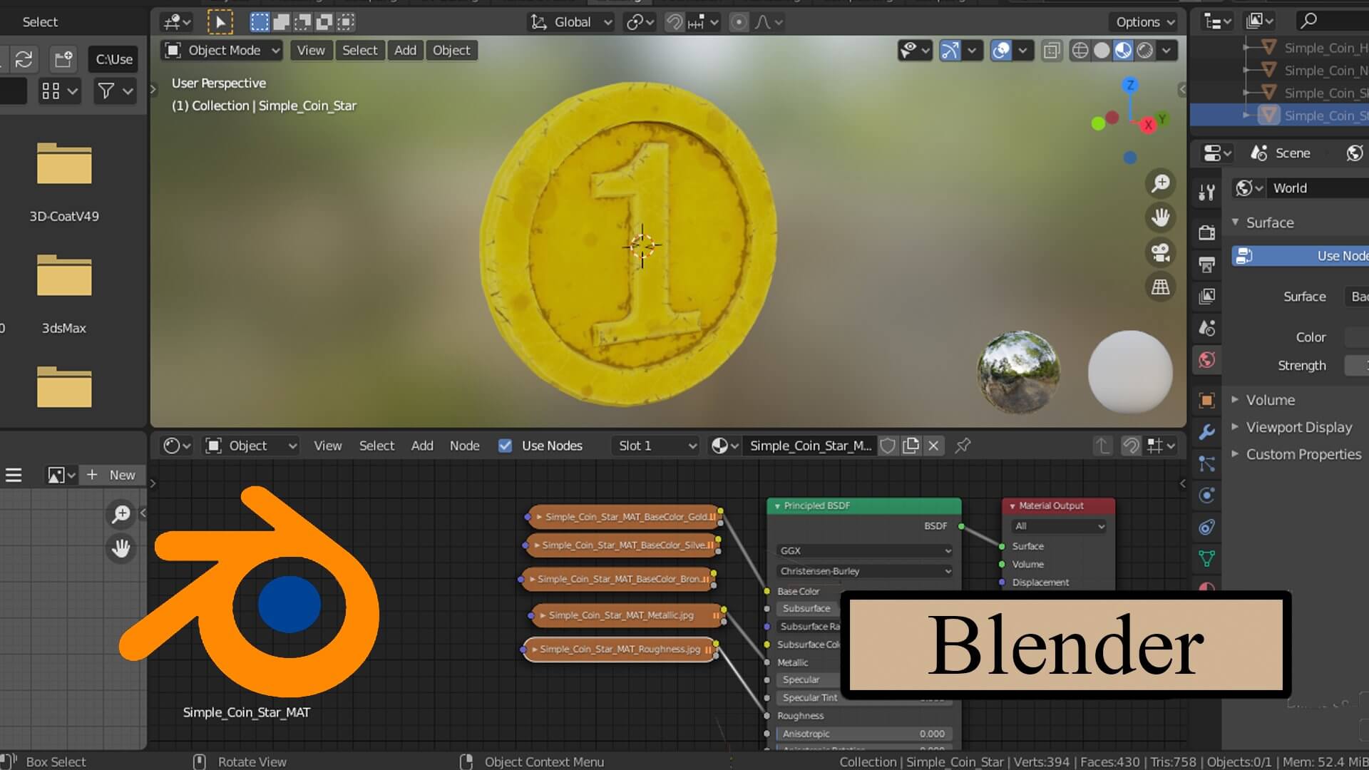 Simple Coins Pack - 3D Model by Zelad