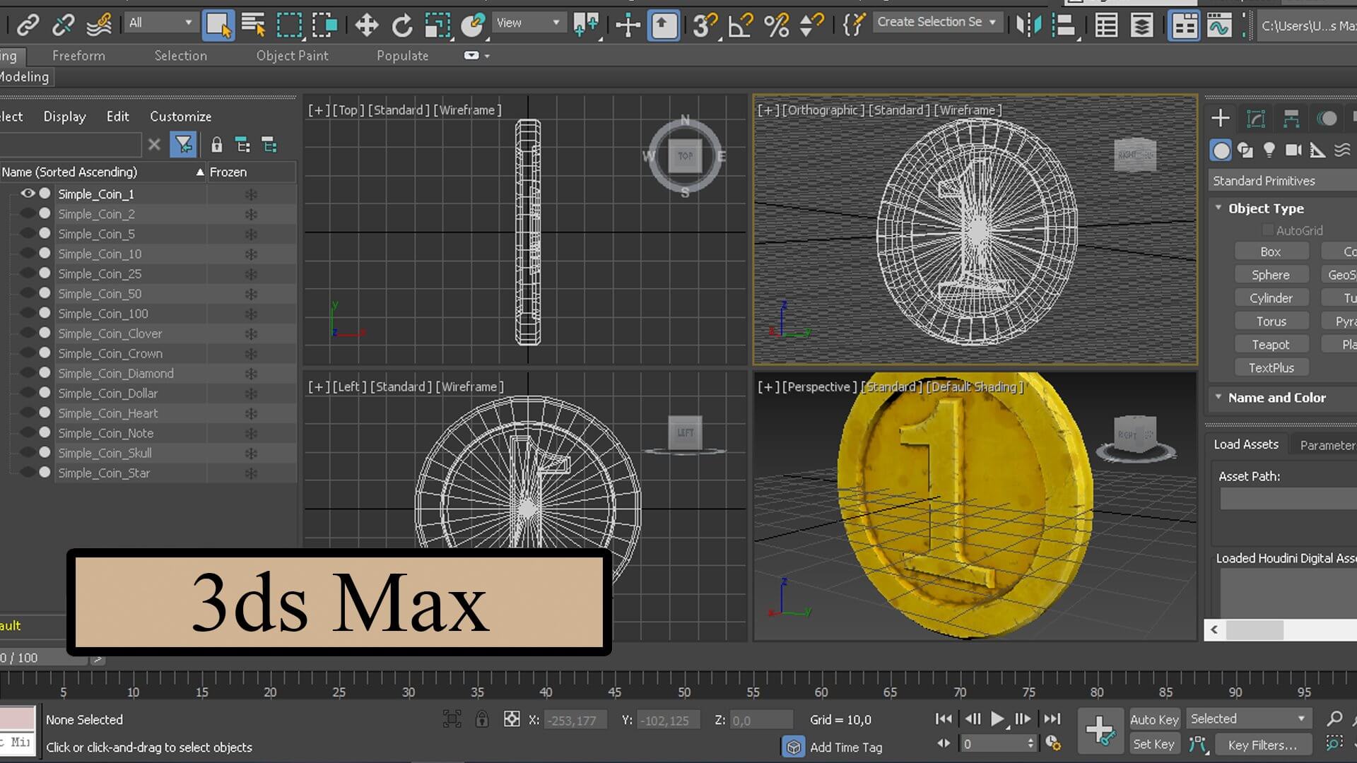 Simple Coins Pack - 3D Model by Zelad