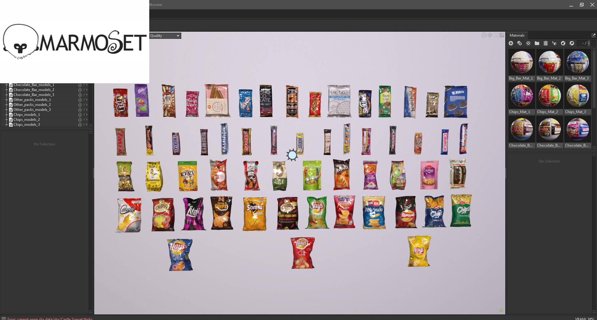 Snacks Bars Packages - 3D Model by Zelad