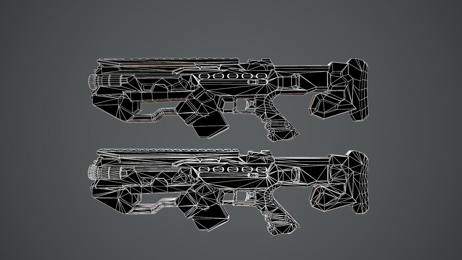 Space Gun Sci Fi Concept Weapon - 3D Model by Zelad