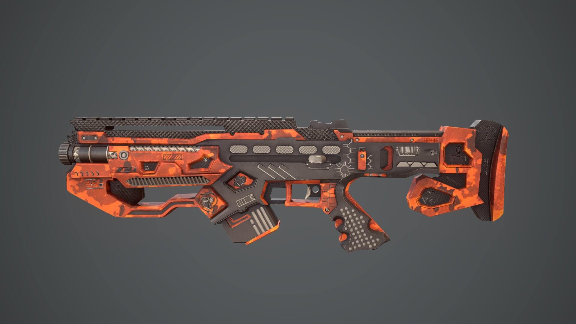 Space Gun Sci Fi Concept Weapon - 3D Model by Zelad