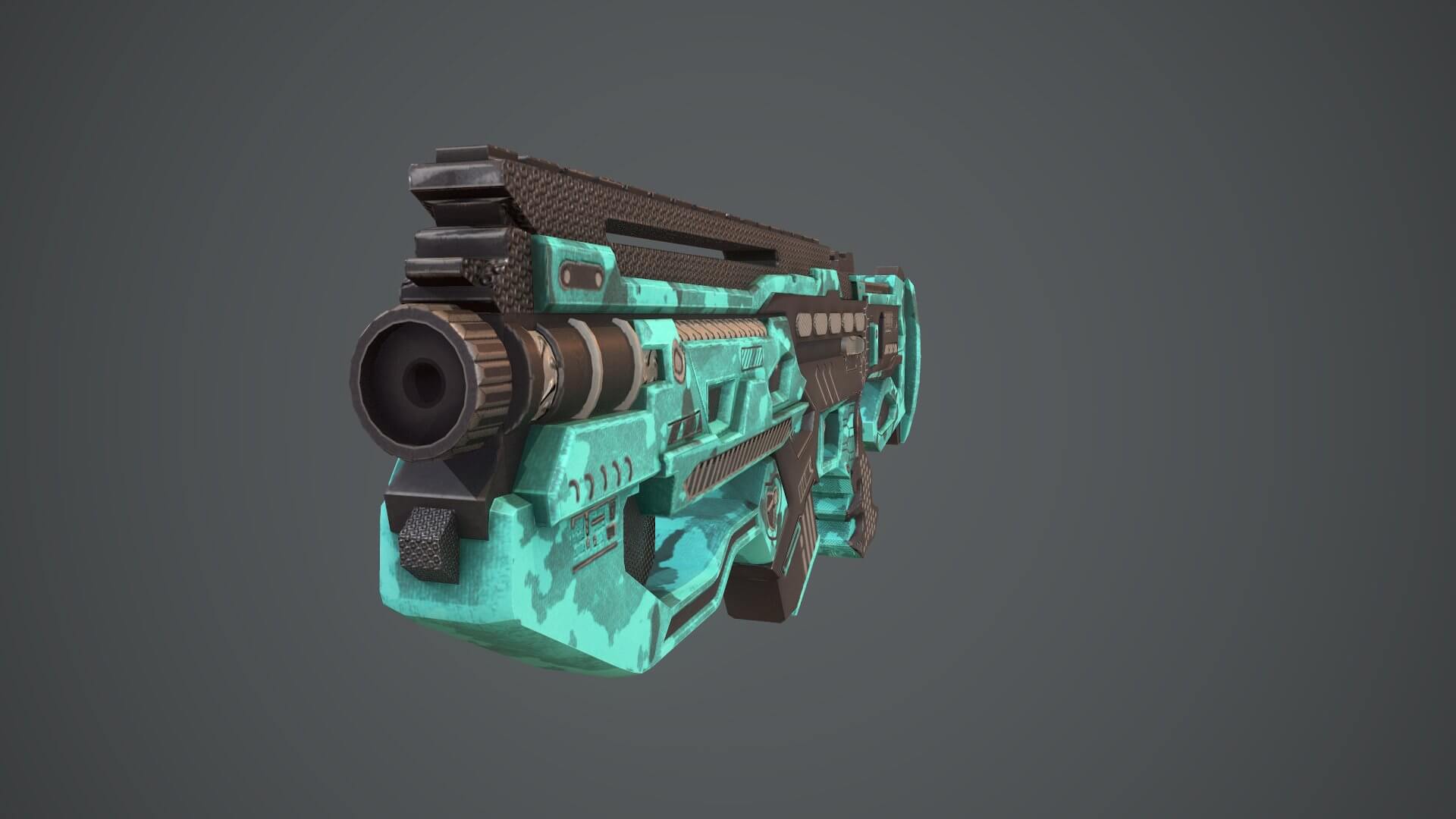 Space Gun Sci Fi Concept Weapon - 3D Model by Zelad