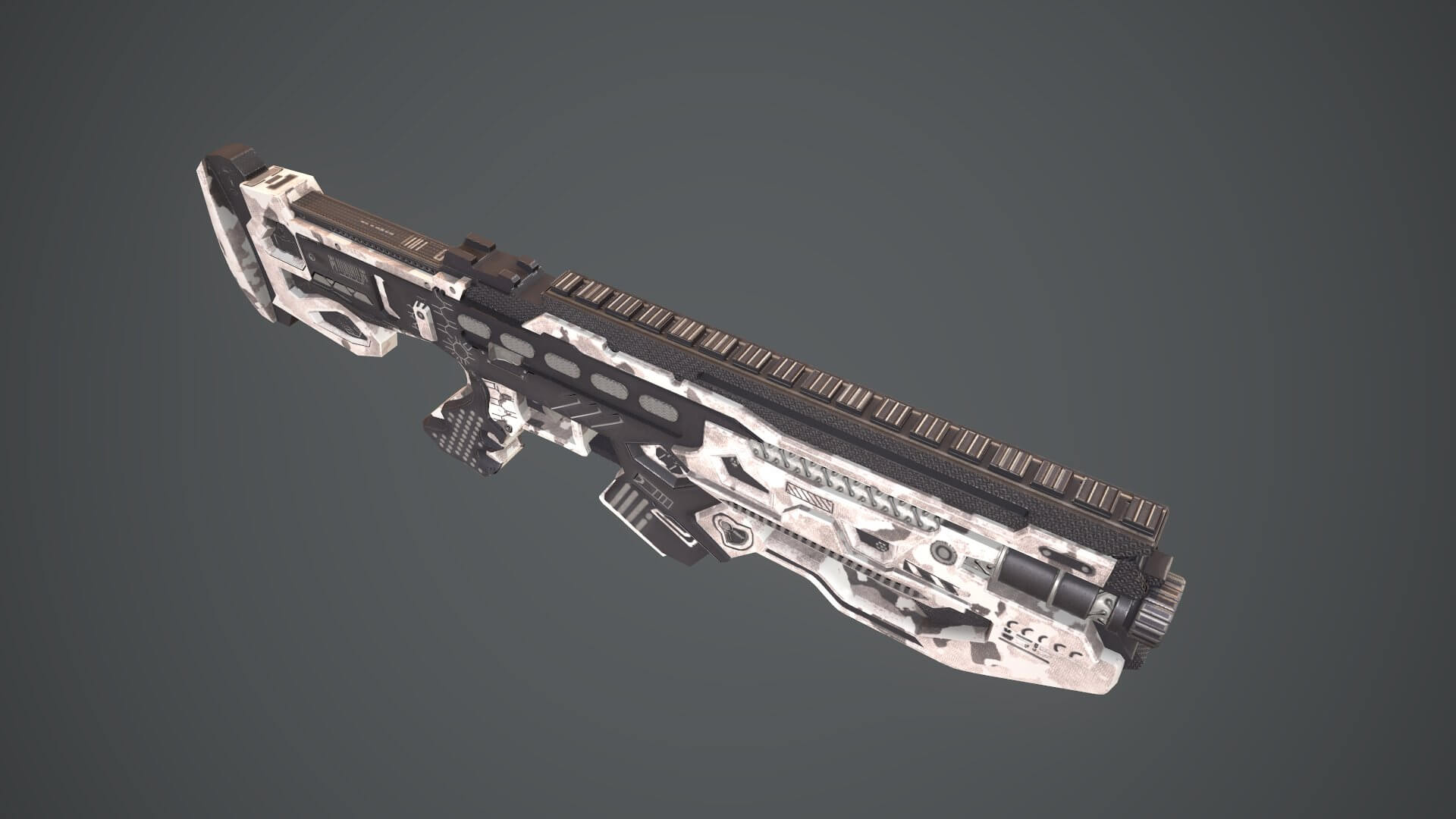 Space Gun Sci Fi Concept Weapon - 3D Model by Zelad