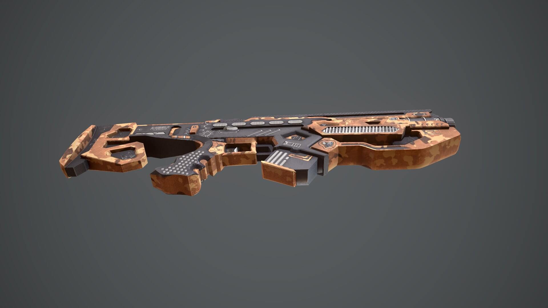 Space Gun Sci Fi Concept Weapon - 3D Model by Zelad