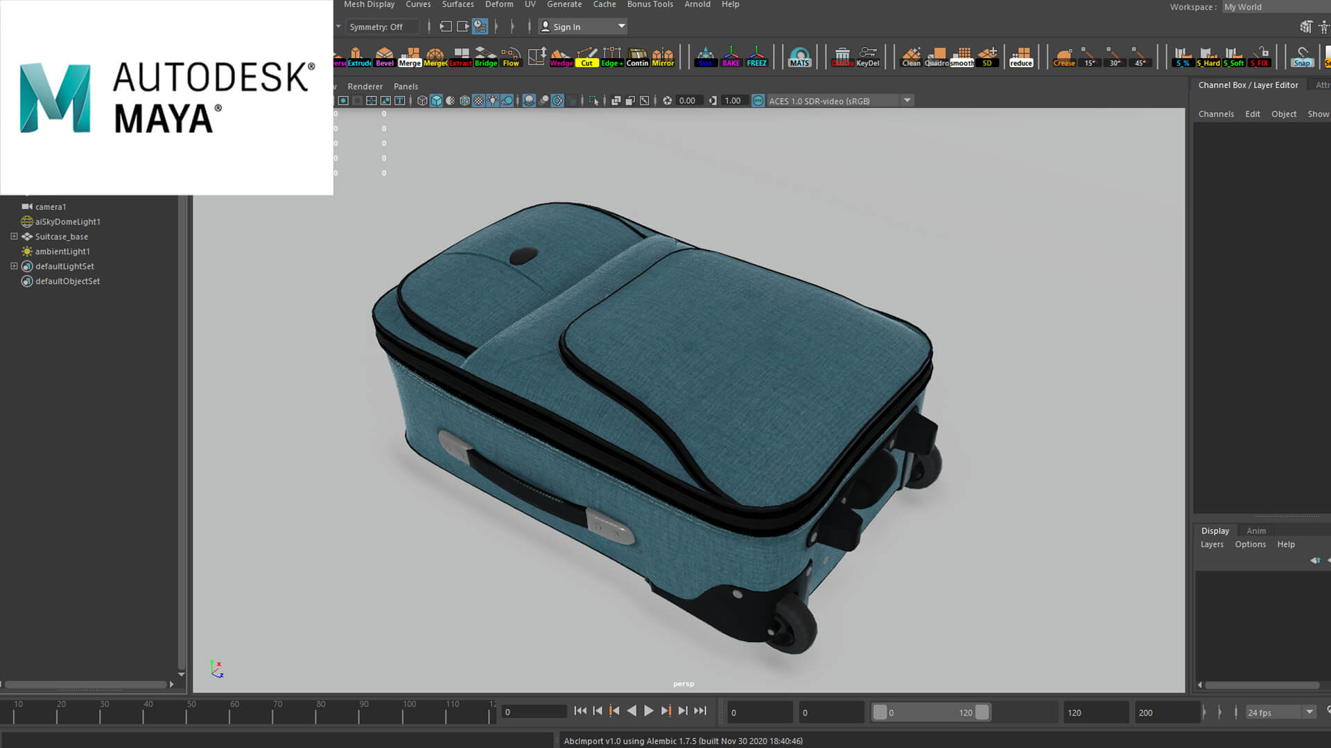 Suitcase animated - 3D Model by Zelad