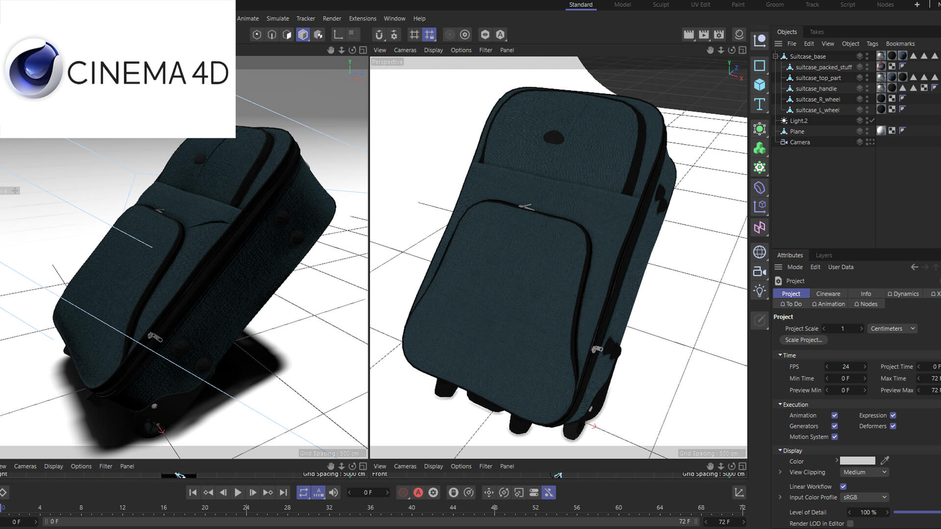 Suitcase animated - 3D Model by Zelad