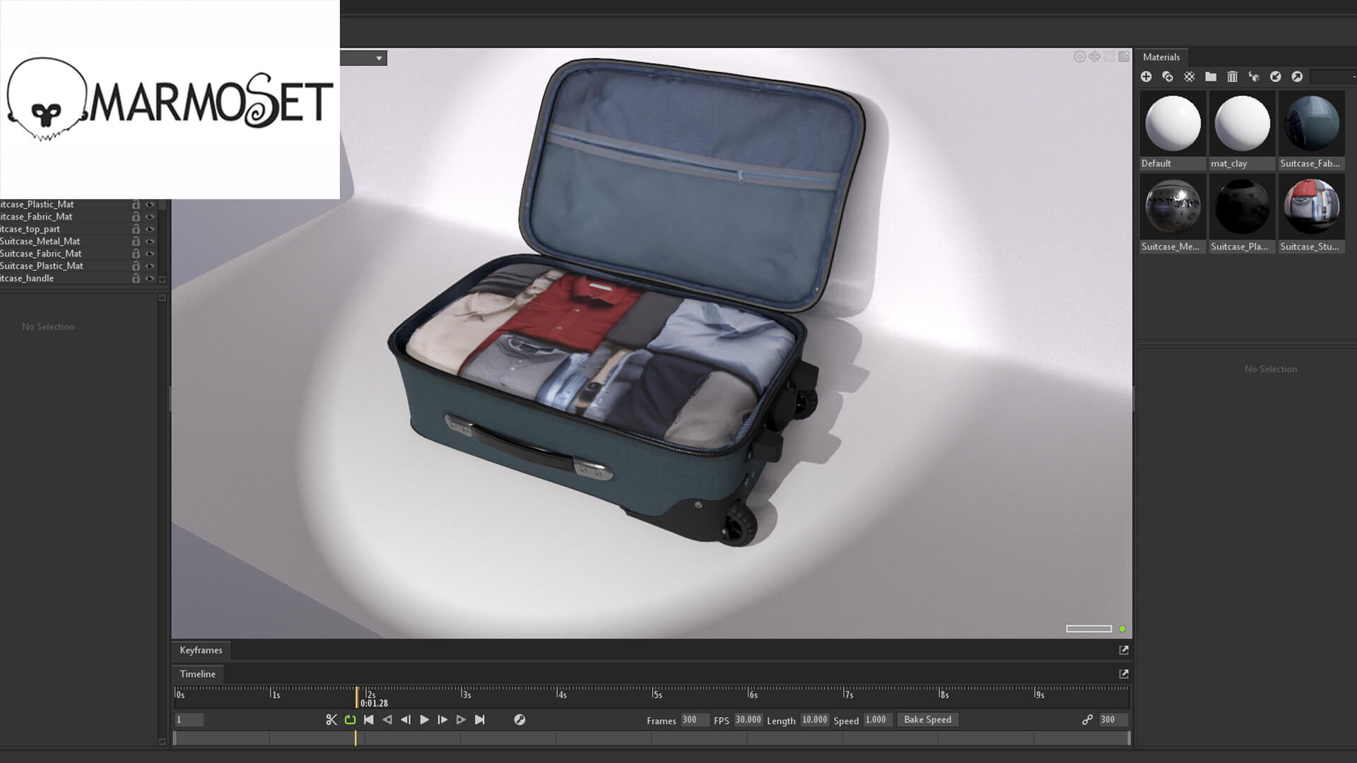 Suitcase animated - 3D Model by Zelad
