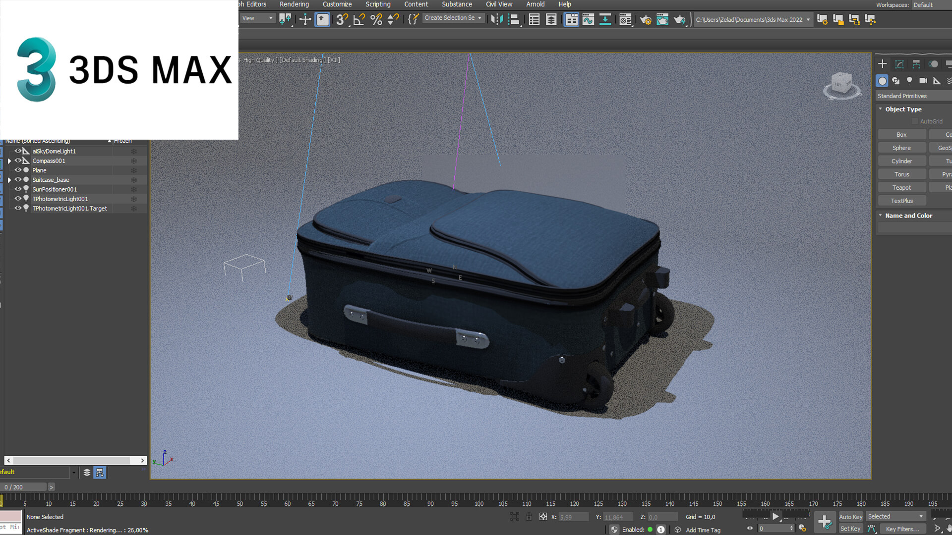 Suitcase animated - 3D Model by Zelad