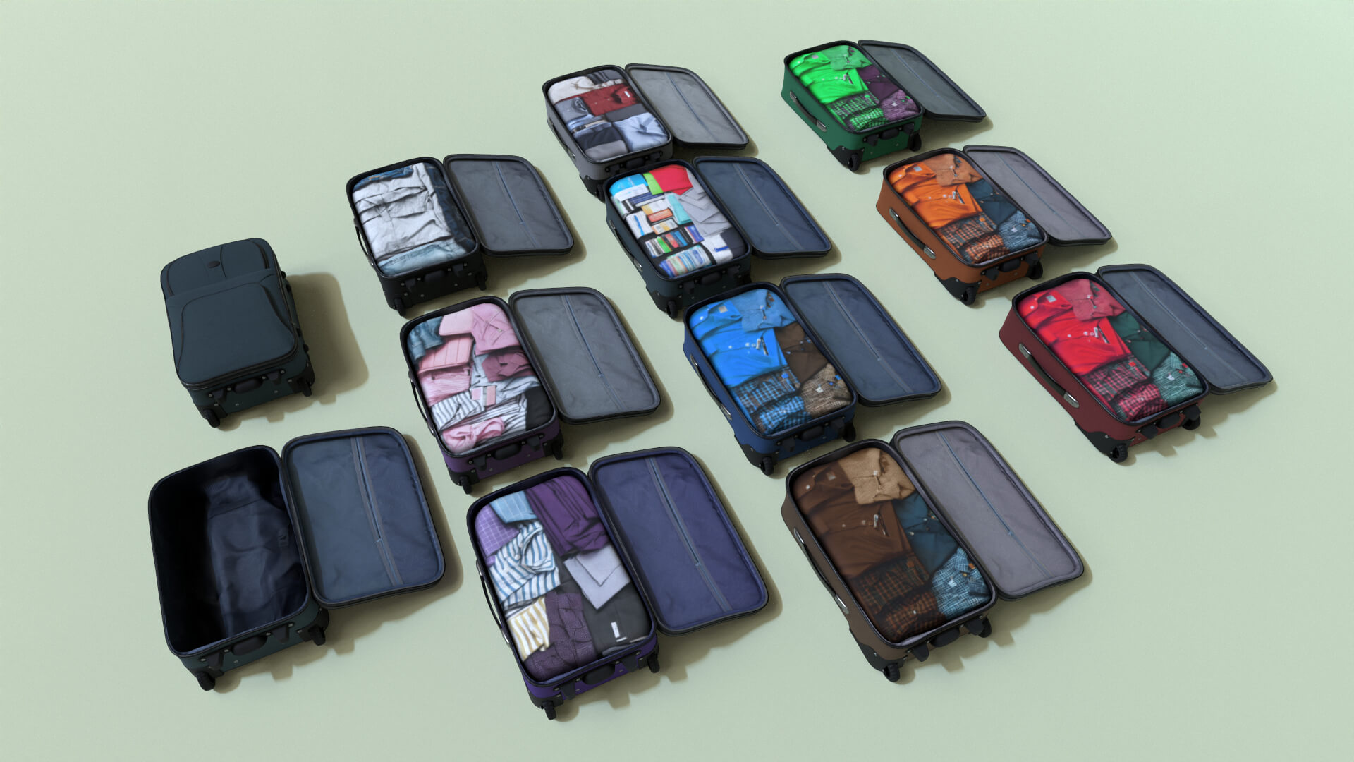 Suitcase animated - 3D Model by Zelad