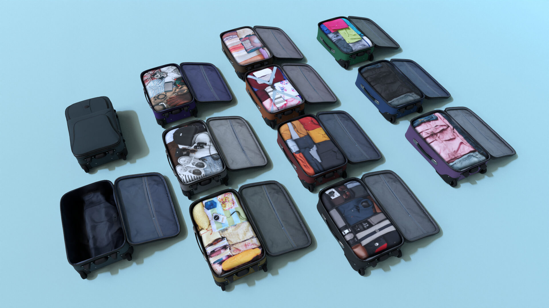 Suitcase animated - 3D Model by Zelad