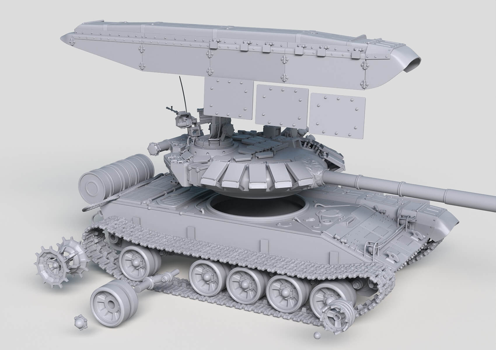 T-72BM tank move 3D Model by Zenislew