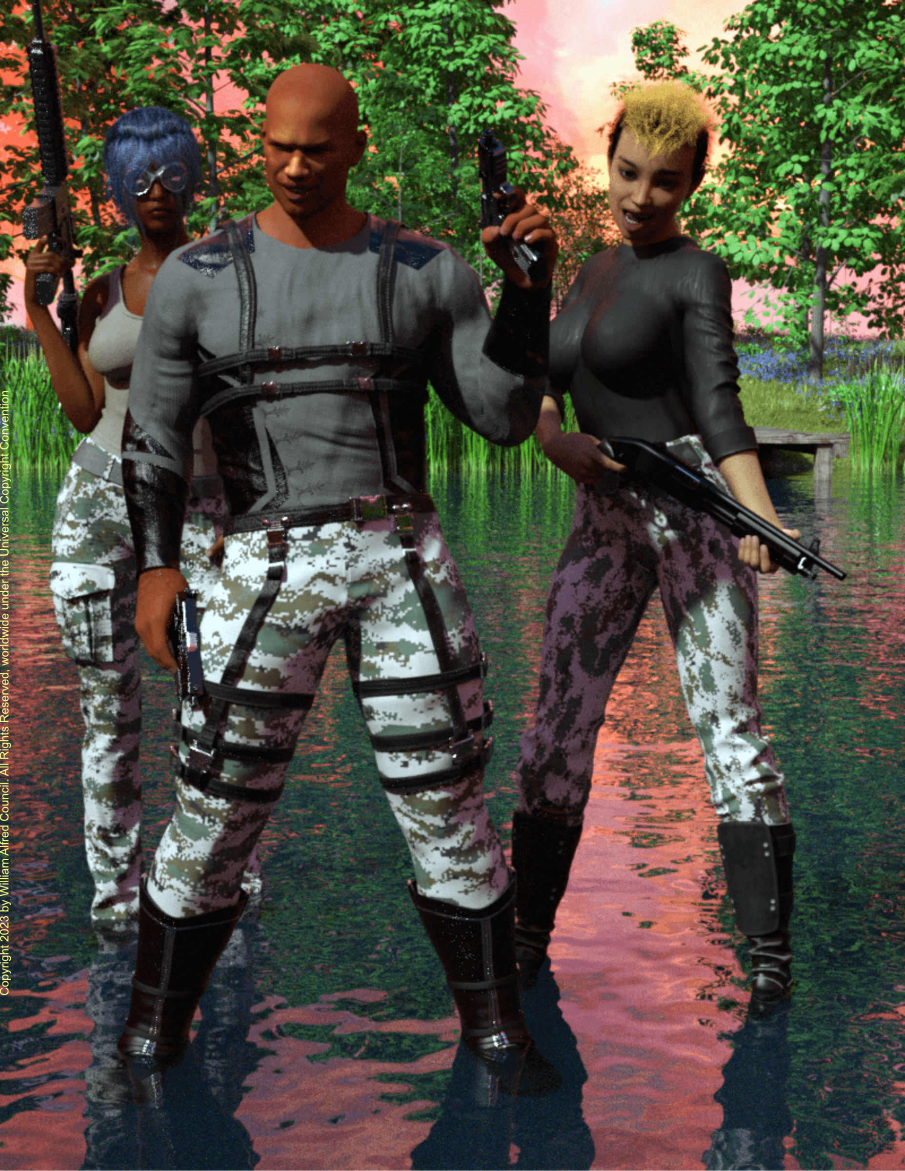 Twilight Brigade 3D Render, Digital Art by ZephaniahComics